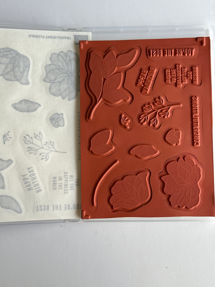Translucent Florals Bundle | Retired Cling Mount Stamp Set and Dies ...