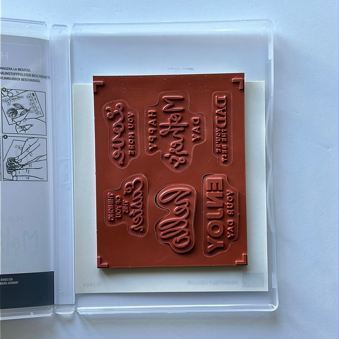 Heartfelt Hellos | Retired Cling Mount Stamp Set | Stampin' Up! – Kylie ...