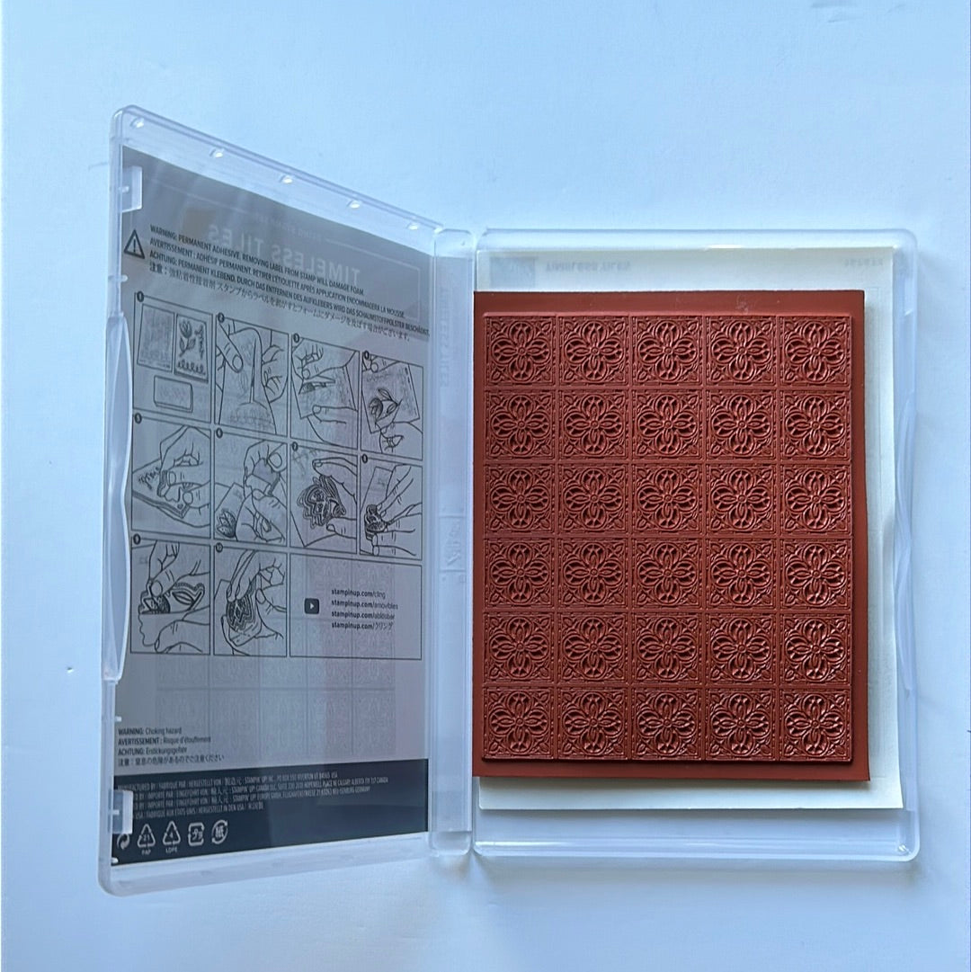 Timeless Tiles | Retired Cling Mount Stamp Set | Stampin' Up! – Kylie's ...