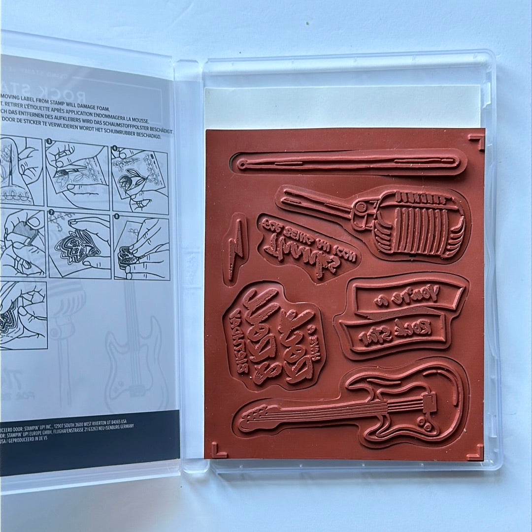 Rock Star | Retired Cling Mount Stamp Set | Stampin' Up! – Kylie's Store