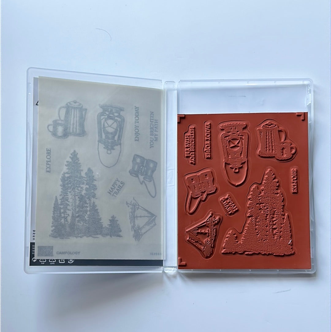 Campology | Retired Cling Mount Stamp Set | Stampin' Up! – Kylie's Store