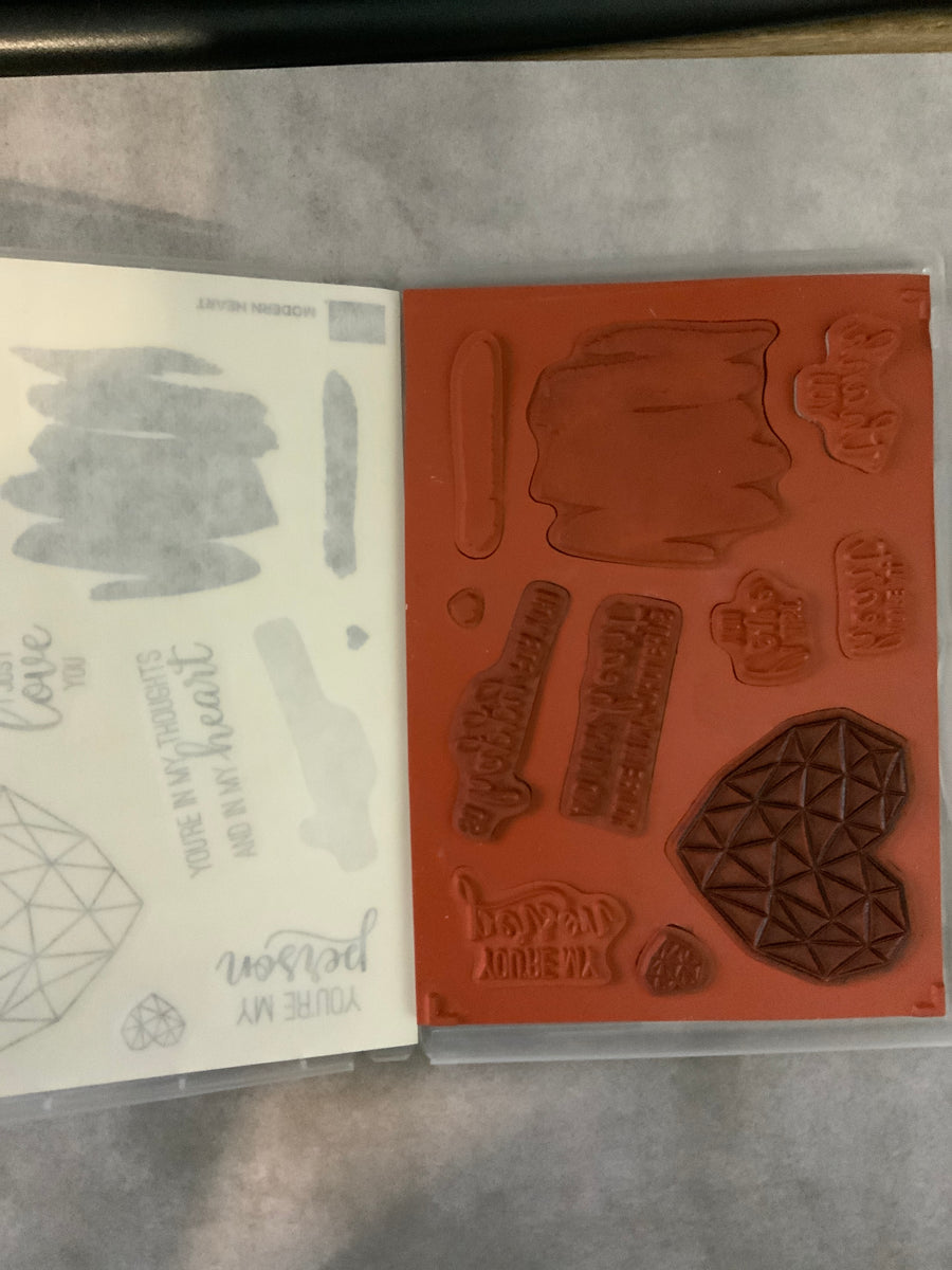 Modern Heart | Retired Cling Mount Stamp Set | Stampin' Up! – Kylie's Store